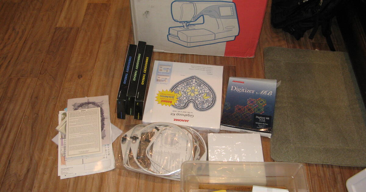 Jenome Memory Craft 9500 Embroidery Machine with huge lot of extras ...