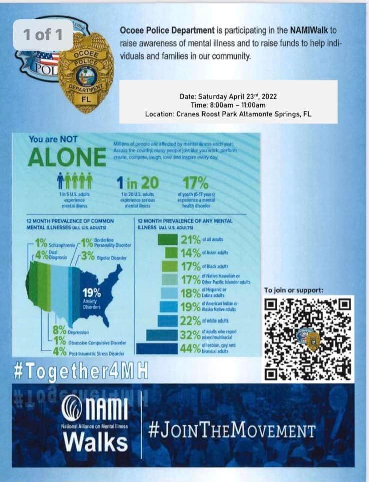 NAMI Walks (Ocoee Police Department) — Nextdoor — Nextdoor