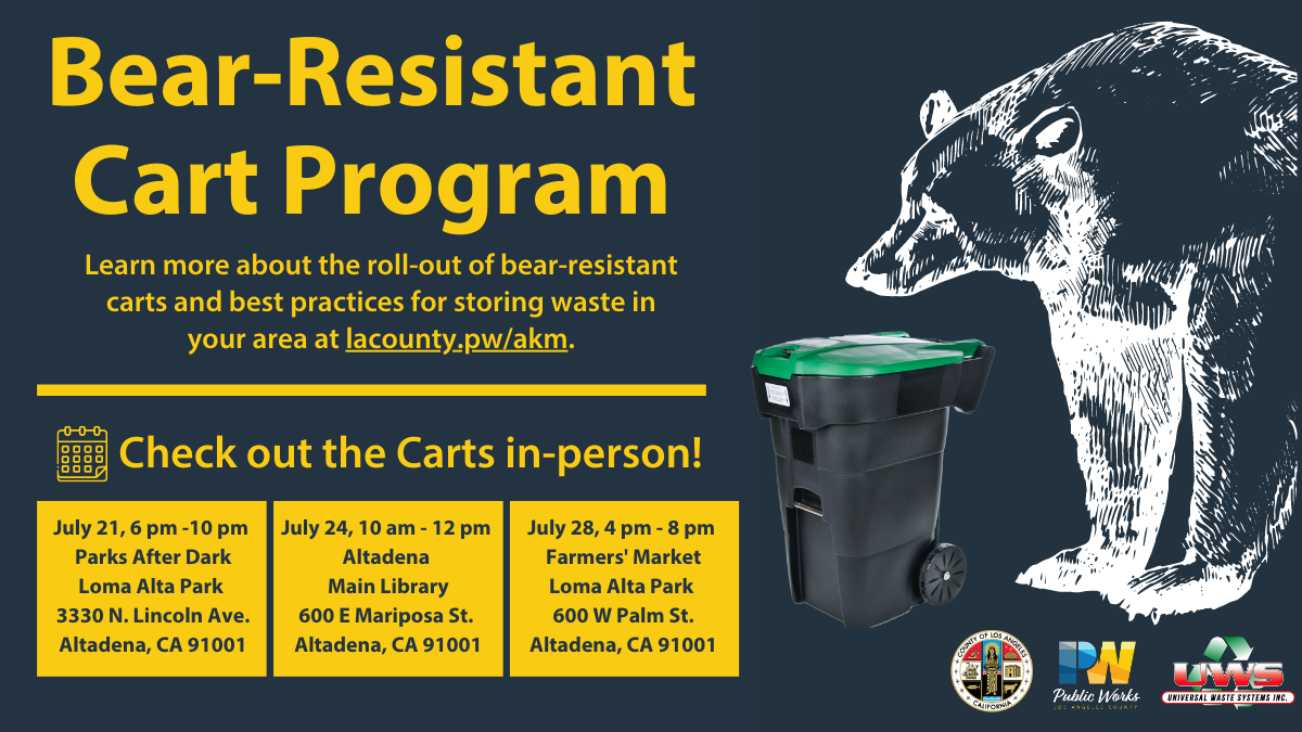 Learn more about the roll-out of bear-resistant carts coming soon to ...