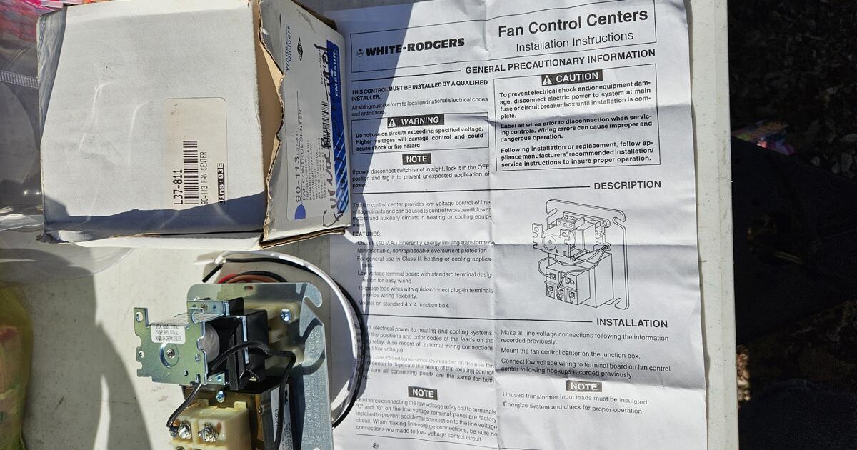 NEW Furnace Fan Control Center White - Rodgers 90 - 113 ( L37-811) for ...