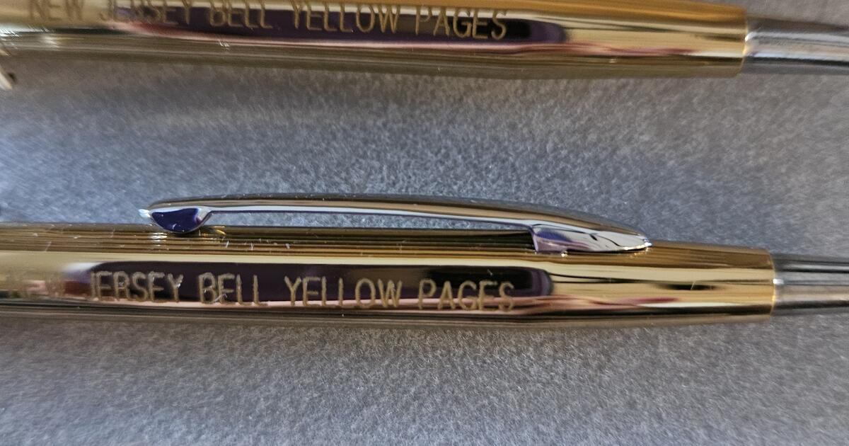 New in Gift Box NEW JERSEY BELL YELLOW PAGES Pen & Pencil Set for $5 in ...