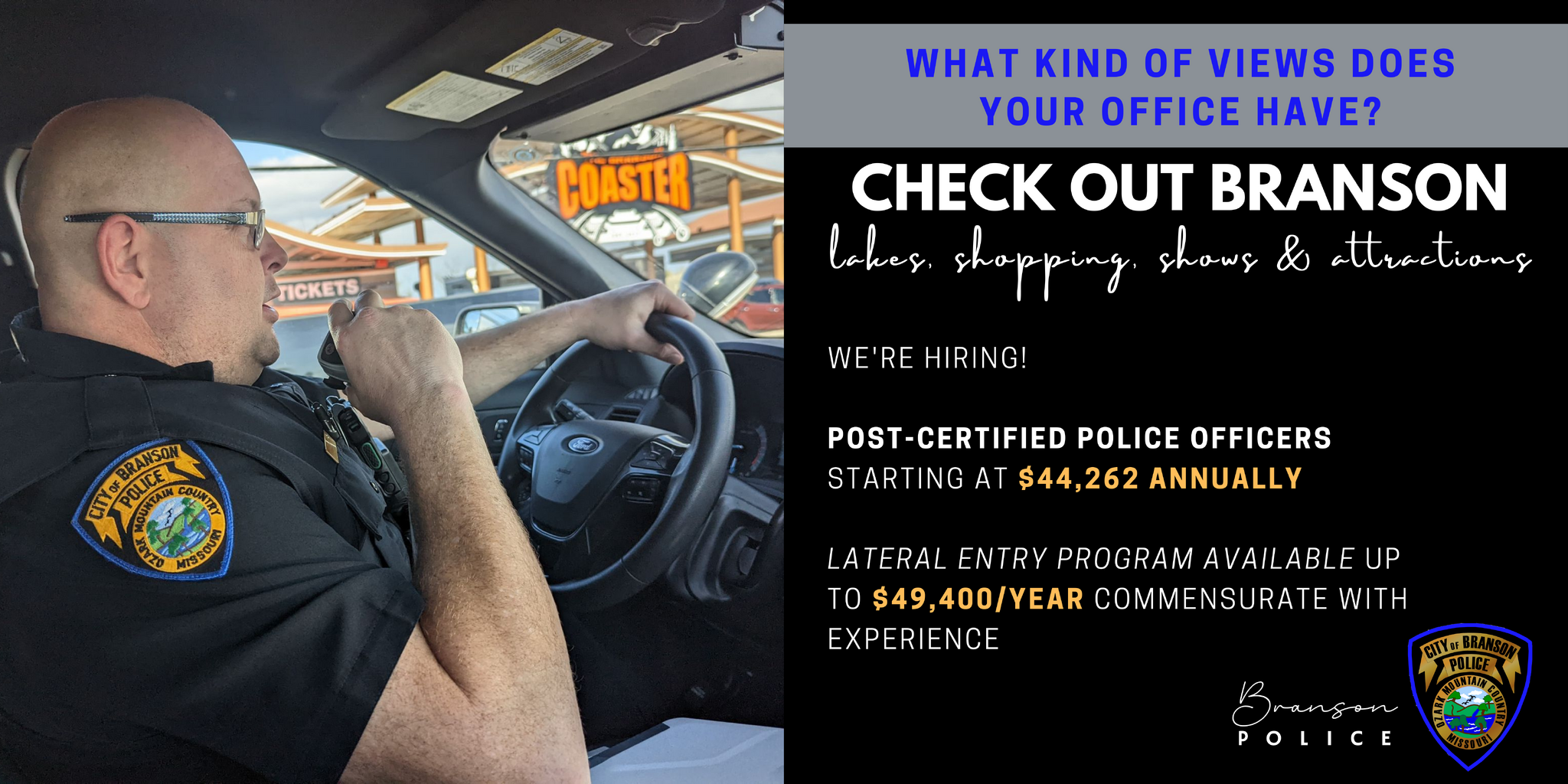 What kind of views does your office have? (Branson Police Department ...