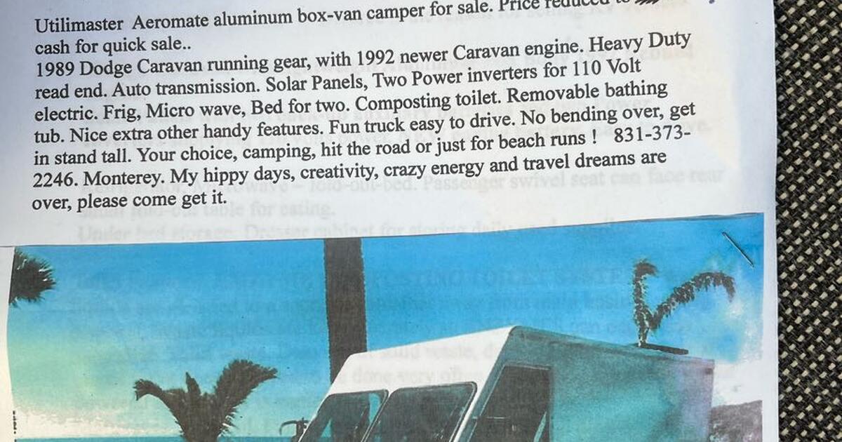 Dodge Box-Van Camper Lightweight for $12000 in Monterey, CA | For Sale ...