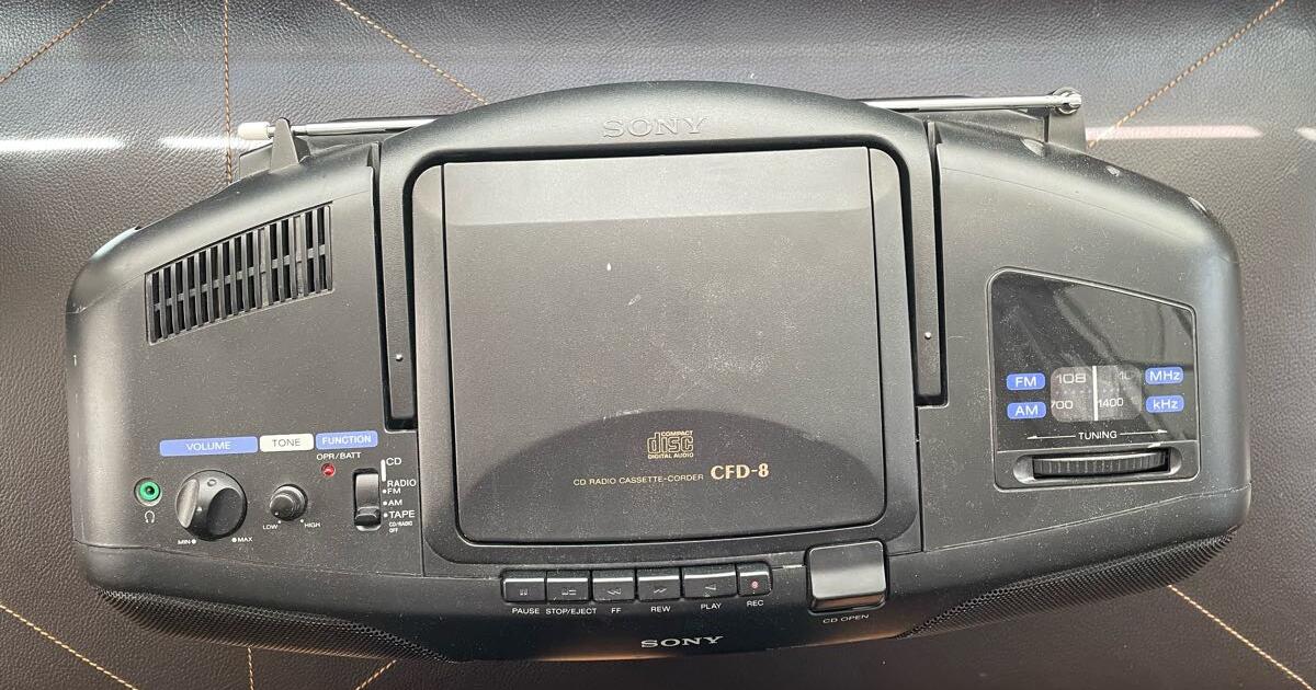 Sony CFD-8 Radio CD Player Cassette Corder BoomboxAM FM Tested for $20 ...