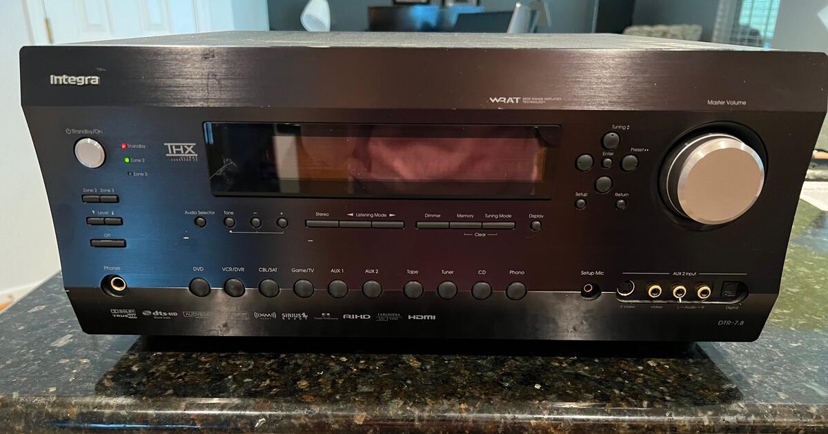 INTEGRA AV RECEIVER MODEL NO. DTR-7.8 - PLEASE READ for $15 in North ...