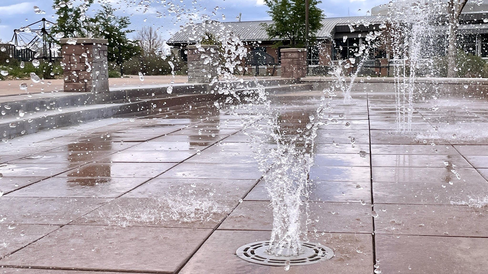 The upper fountains and stream at Civic Green Park are now on for the season. (Highlands Ranch ...