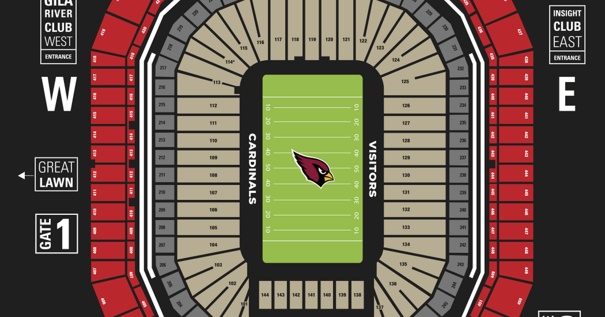 Arizona Cardinals vs New Orleans Front Row, Aisle Seats & Parking Pass ...