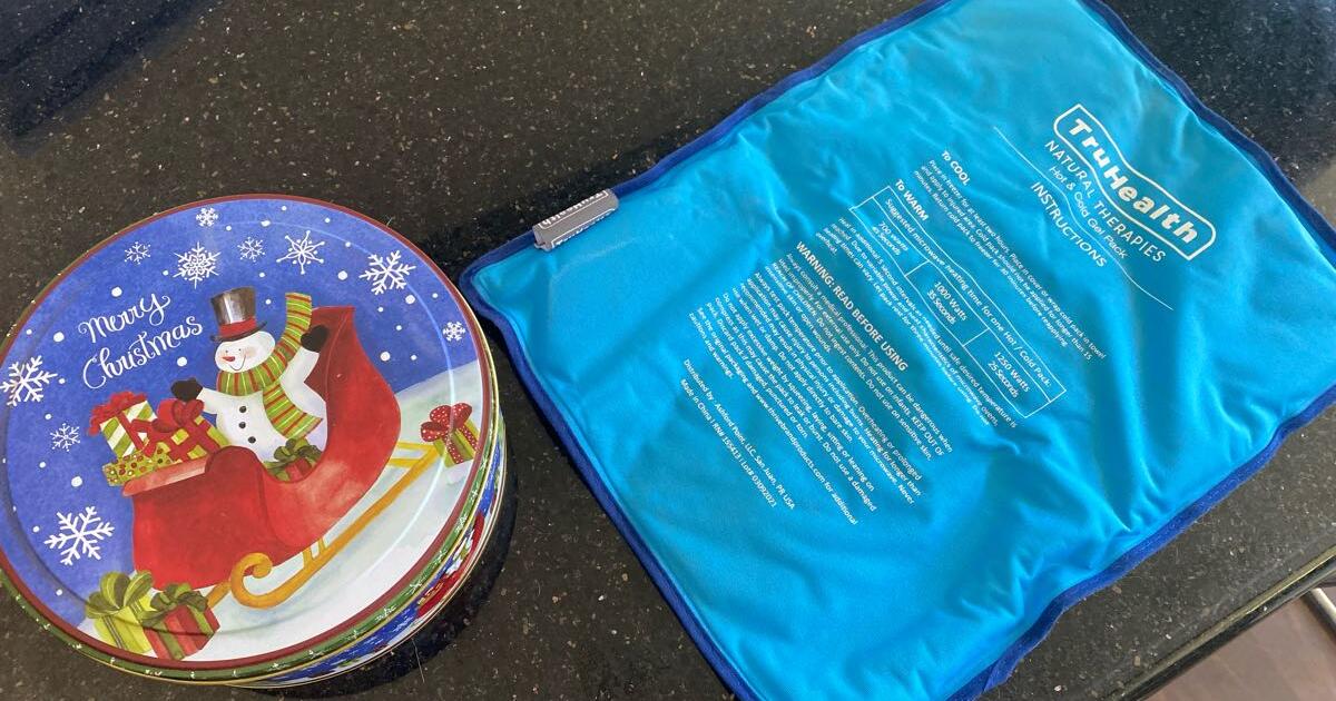 Free Christmas tin and hot/cold pad for Free in Davis, CA | For Sale ...