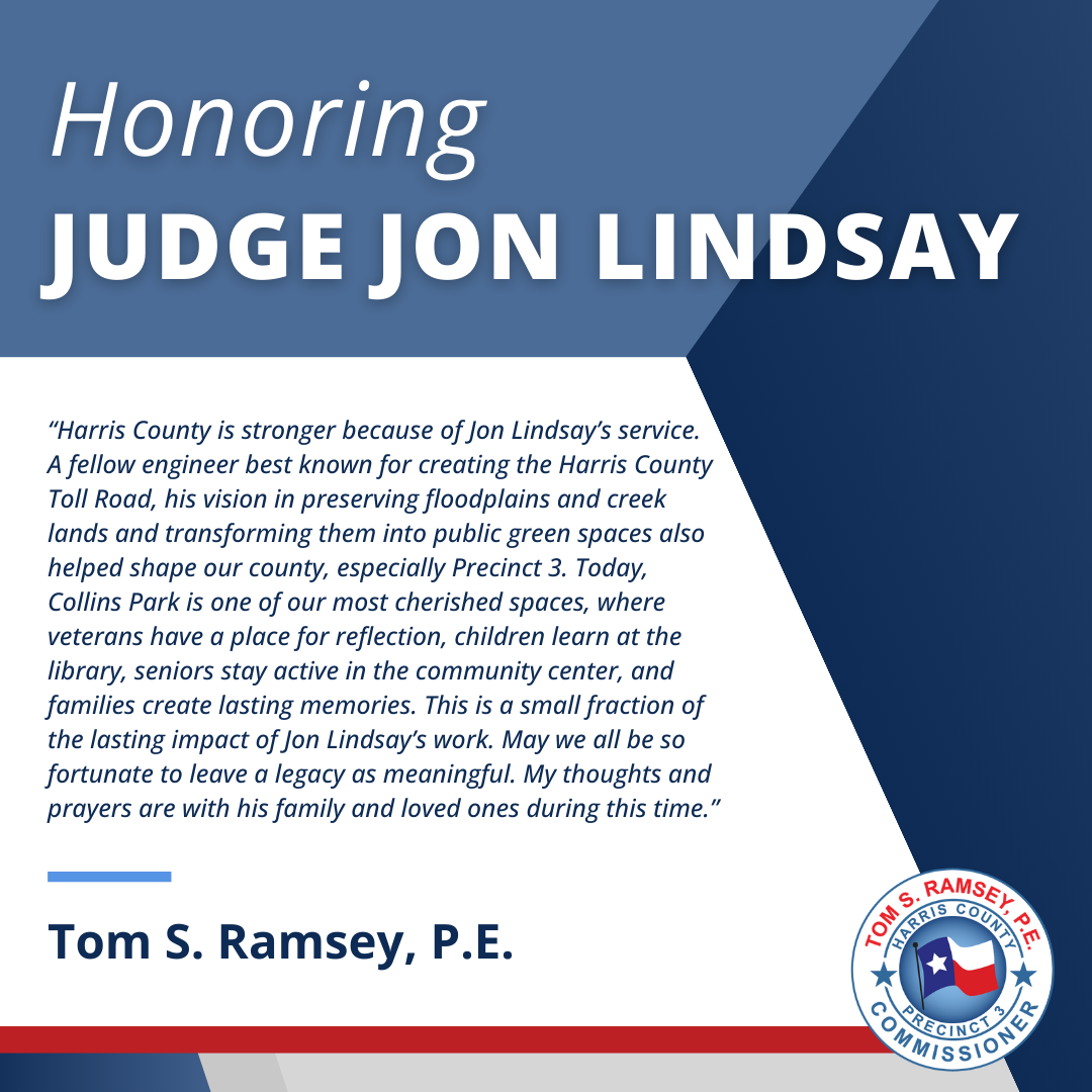Our hearts are heavy with the passing of Judge Jon Lindsay, who played ...