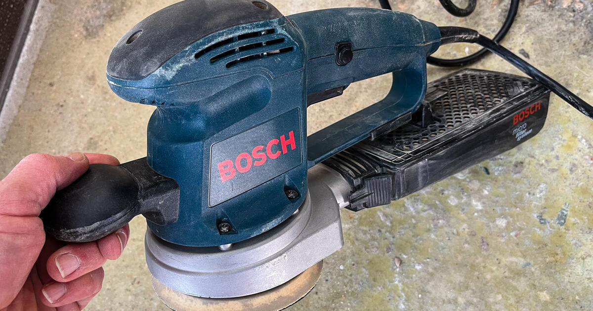 Bosch Random Orbital Sander, with bag and sanding discs for $80 in San ...