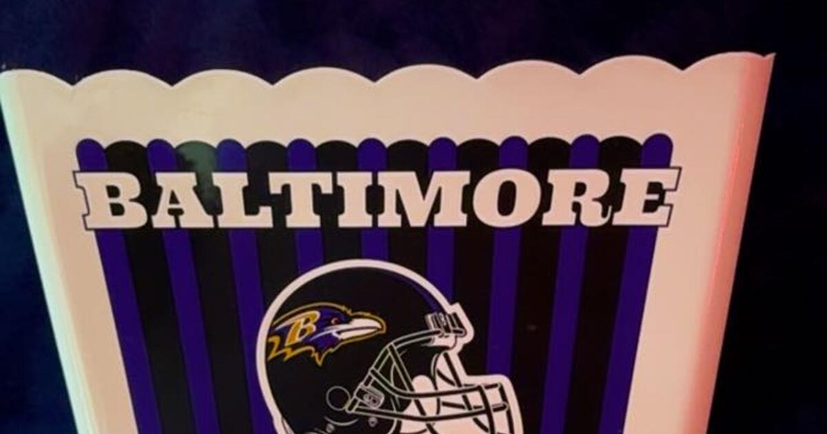 Baltimore Ravens Popcorn Bucket for $15 in Baltimore, MD | For Sale ...