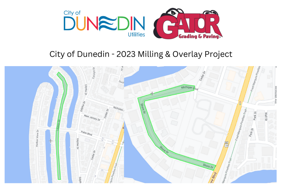 The City of Dunedin’s 2023 Street Paving Program schedule and maps are ...