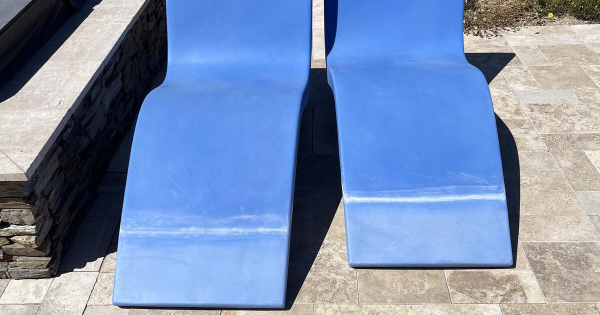 Set of 2 Blue Outdoor In Pool Lounge Chairs for Free in Scottsdale, AZ ...