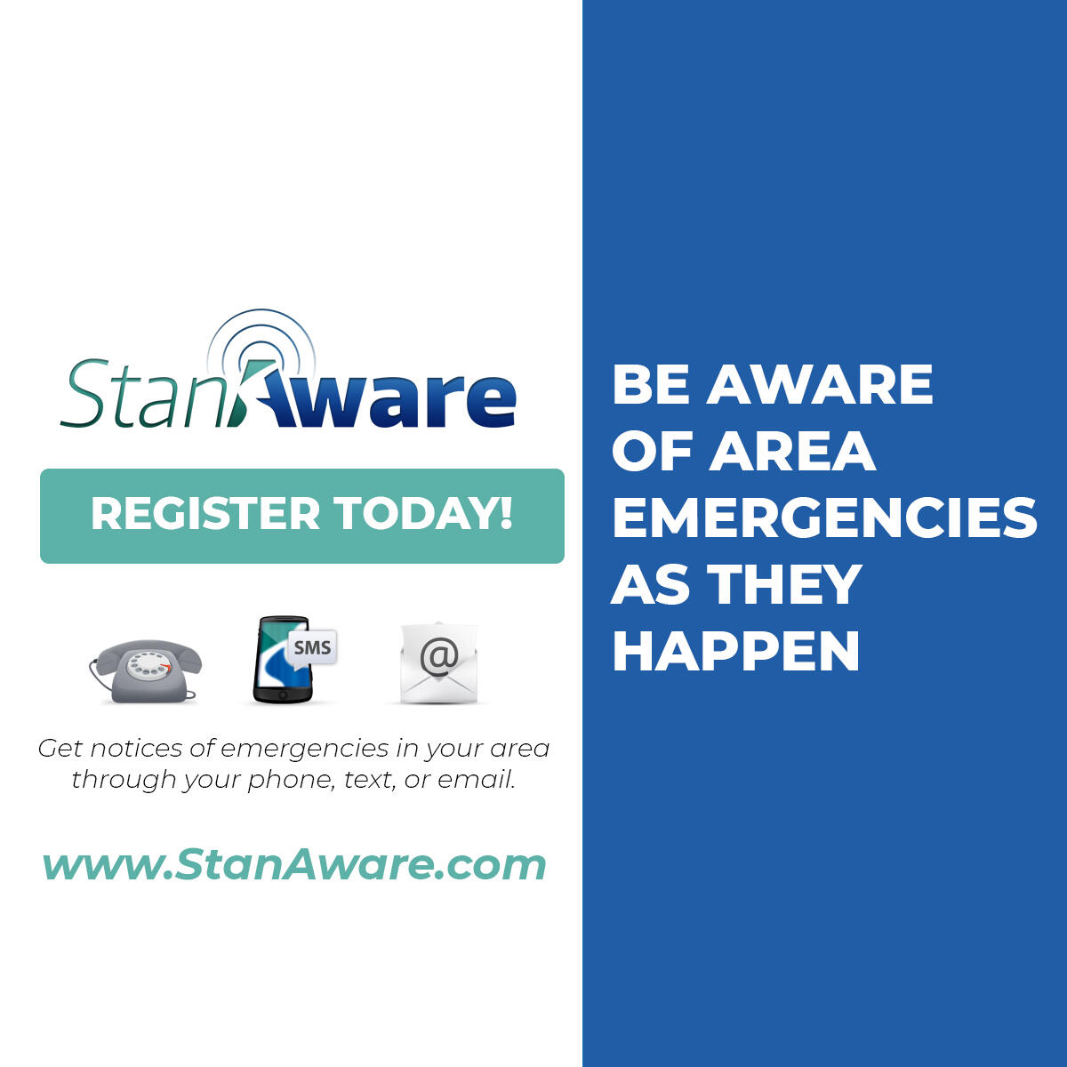 StanAware - Local Emergency Alert System (City of Modesto) — Nextdoor ...