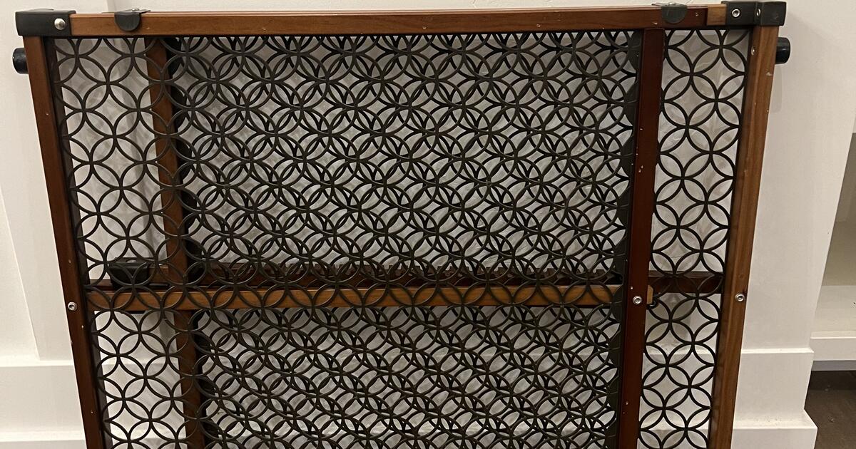 Decorative Baby Gate Summer - Infant Secure Pressure Mount Wood and ...