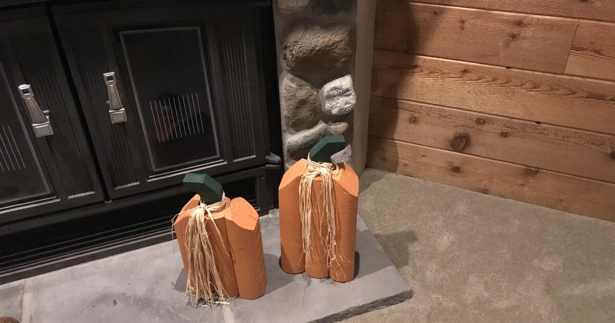 2 solid wood decorative pumpkins for $25 in New Berlin, WI | For Sale ...