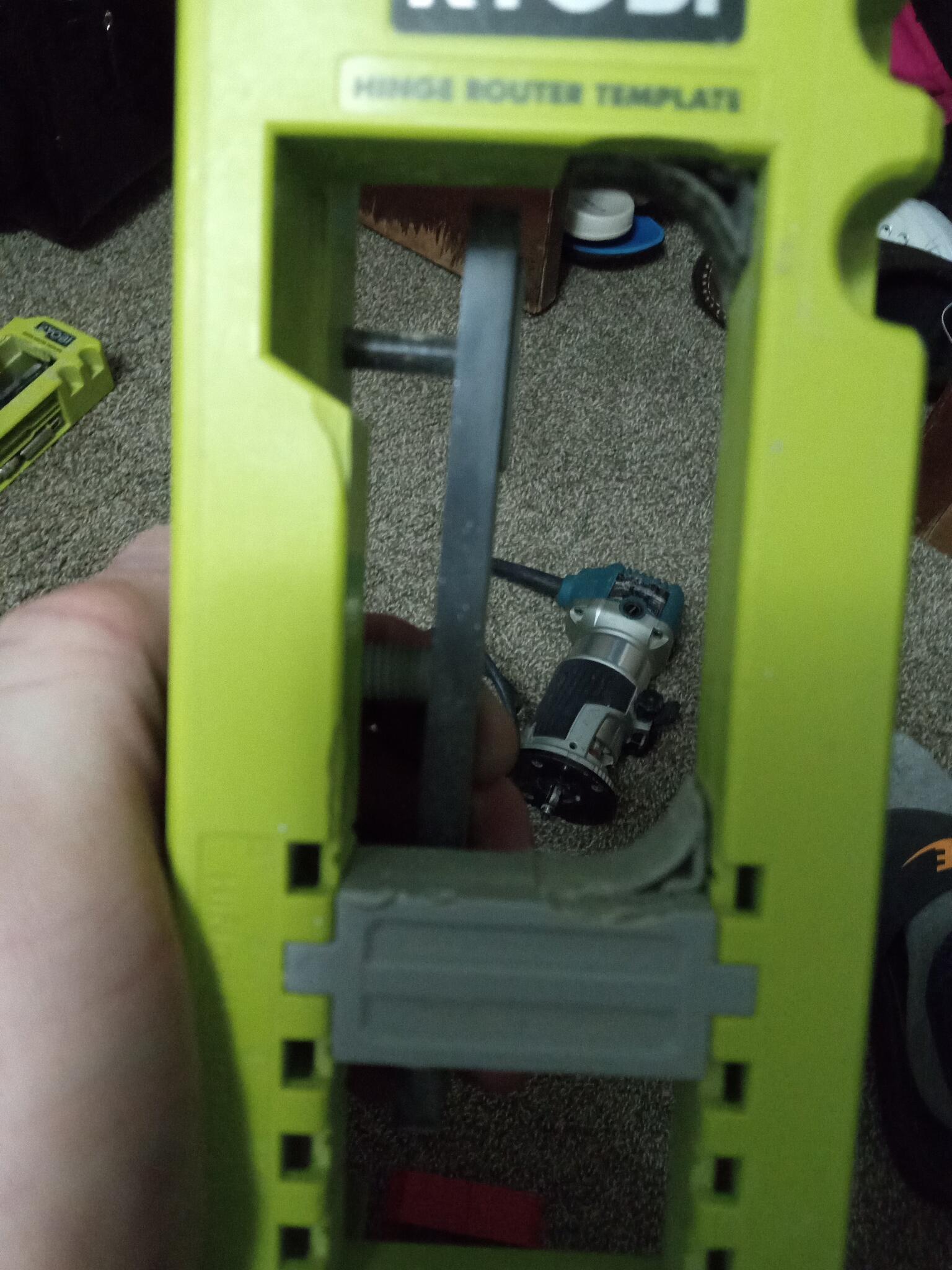 Makita Router, Ryobi Door Hinge Router Template ×2, Milwaukee Door Lock ...