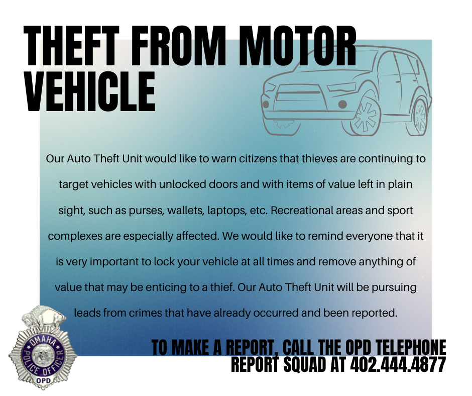 A Message from the OPD Auto Theft Unit (Omaha Police Department ...