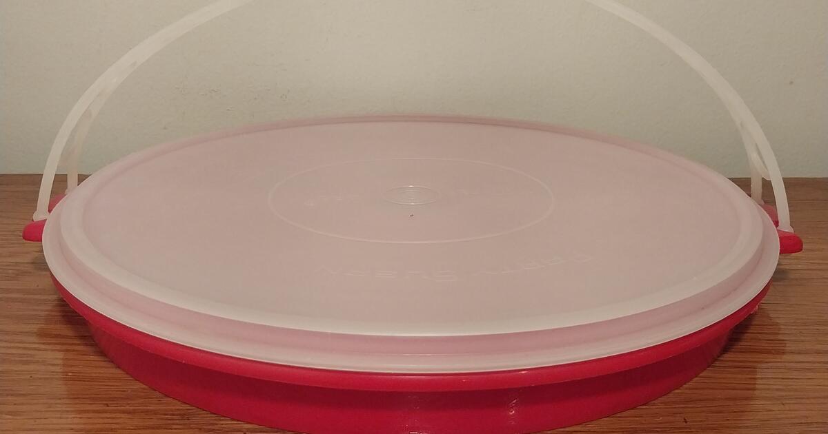 Vintage Tupperware Red Party Susan 405-9 Divided Tray With Lid for $10 ...