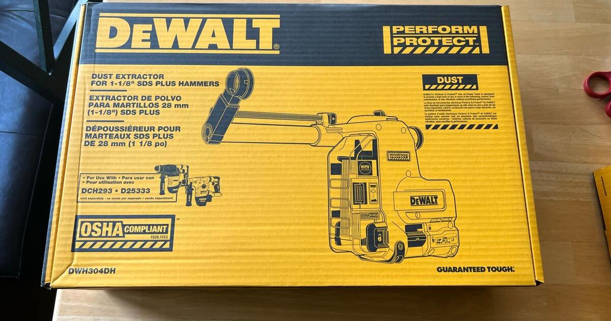 DEWALT Onboard Rotary Hammer Dust Extractor for 1-1/8-Inch SDS Plus ...