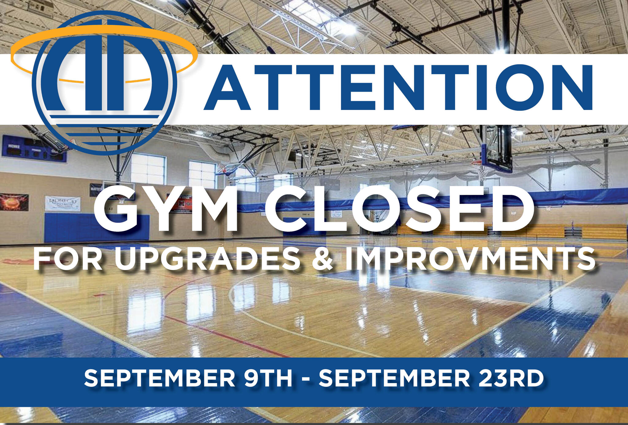GYM CLOSURE NOTICE: Upgrades in Progress! (Village of Matteson ...