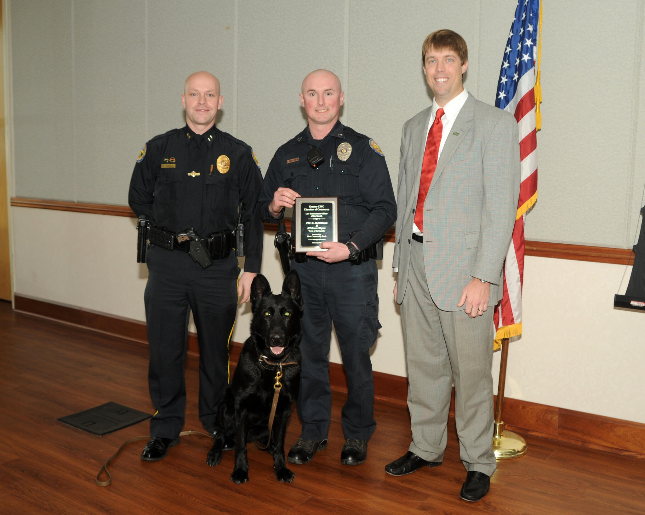 SPRINGDALE PD K9 TEAM RECIEVE OFFICER OF THE MONTH (Springdale Police ...