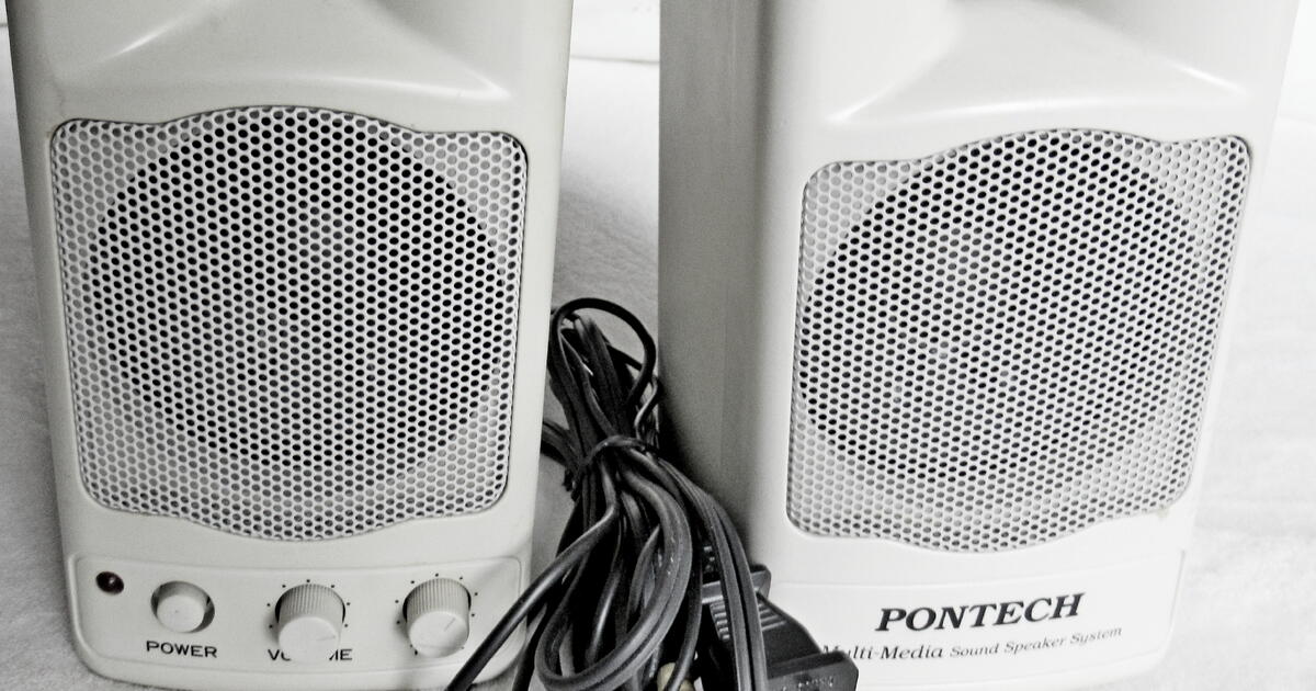 Pontech Computer Stereo Speaker Pair for Desktop or Laptop Computers ...