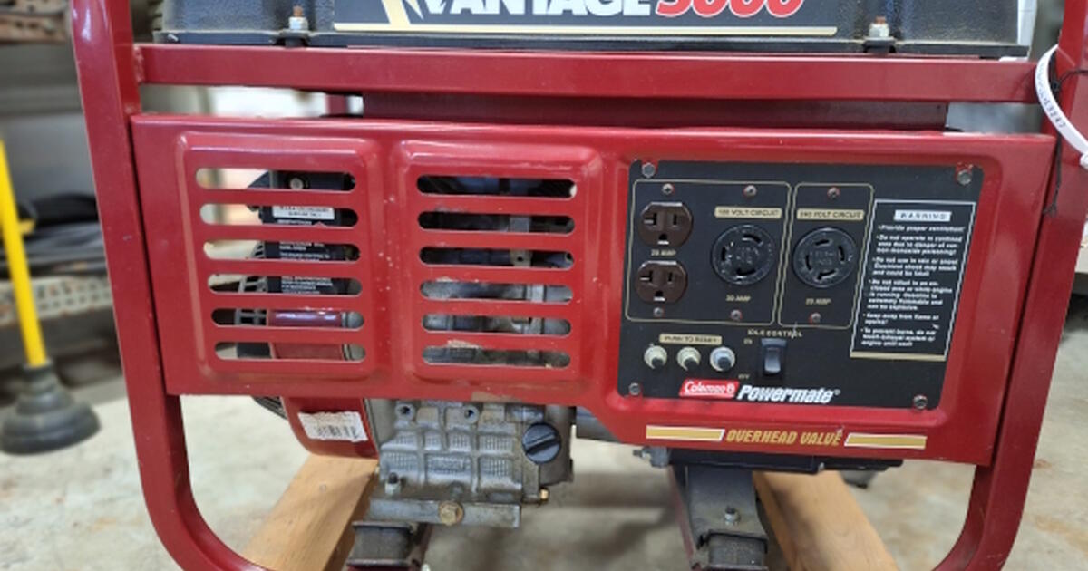 Coleman Powermate Vantage 5000 Generator for $350 in Chesterland, OH ...