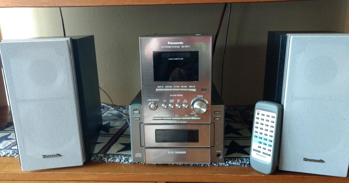 Panasonic SA-PM17 Micro HiFi Stereo System 5 Disc CD Changer FM Radio ...