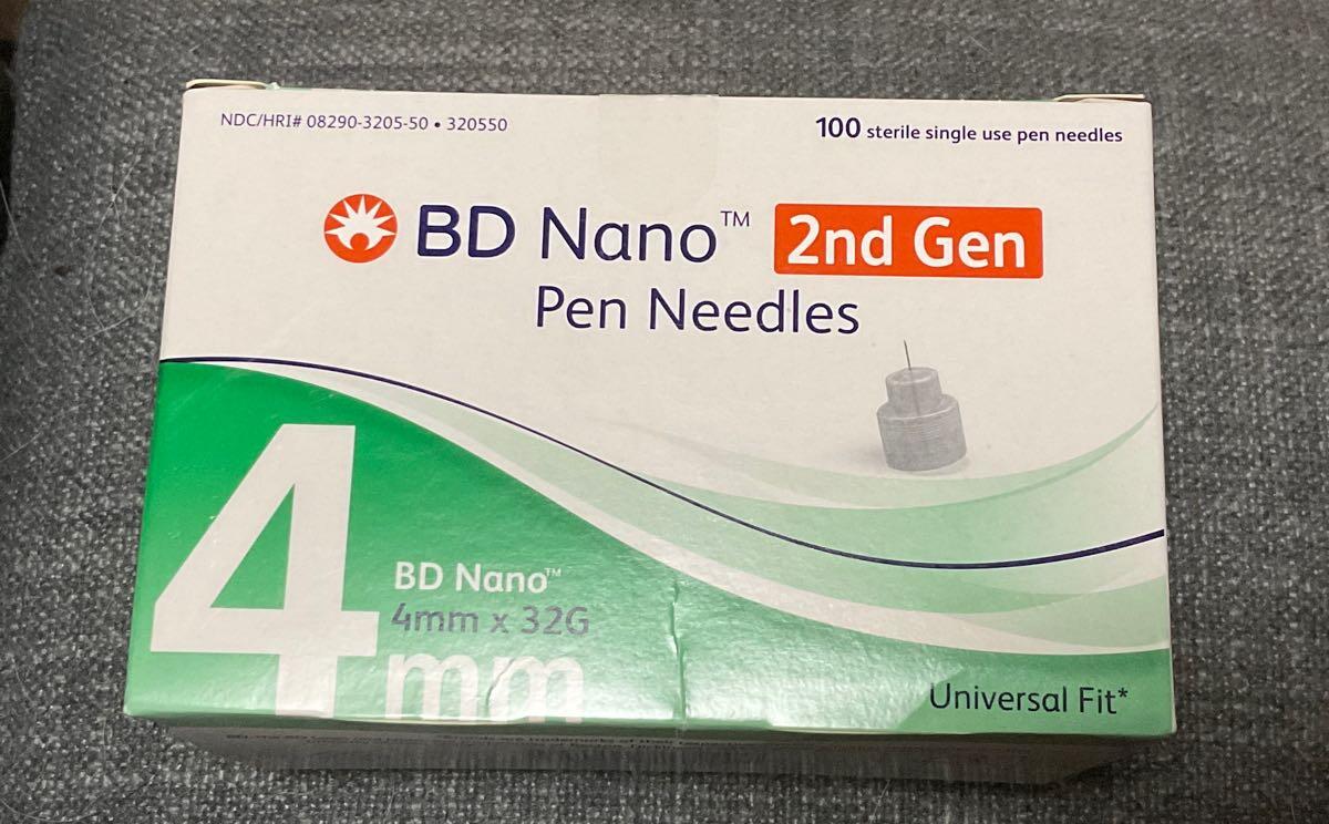 Free! BD Nano Pen Needles, 4 mm, 2nd Gen, Universal, for insulin pens ...