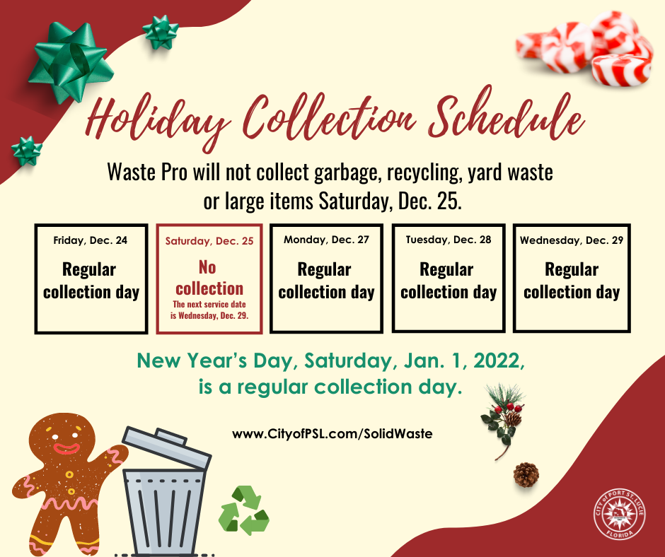 Waste Pro will not collect trash, recycling or yard waste Dec. 25 (City ...
