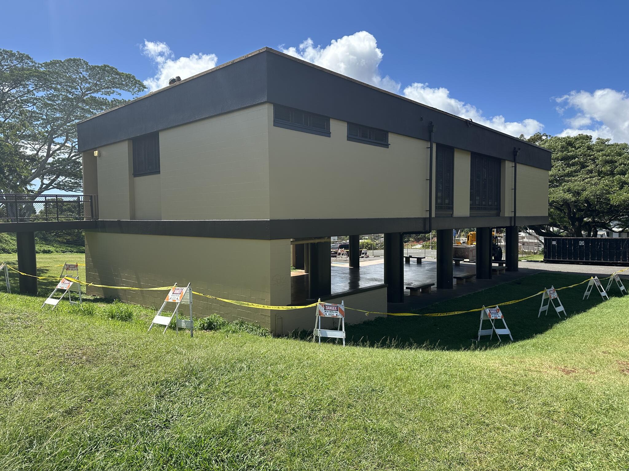 A reroofing project for the recreation building and comfort station at ...