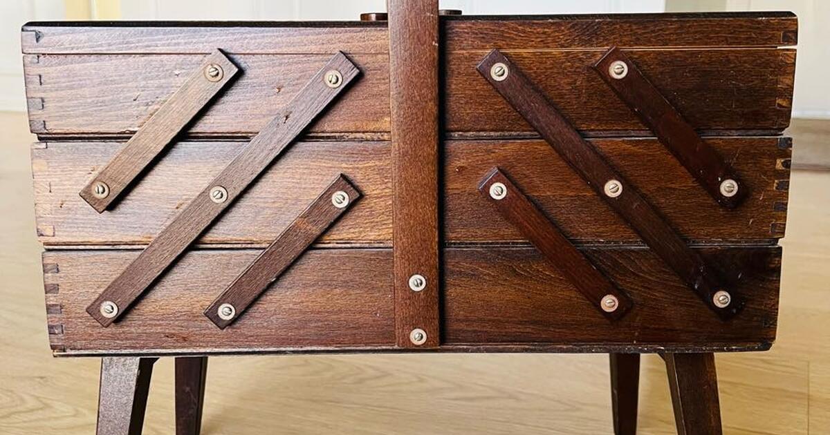 Vintage Wood Accordion Style Folding Sewing Box for $70 in Vernon Hills ...