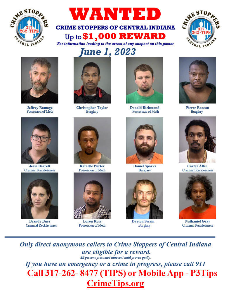 IMPD North District Crime Watch - WANTED Poster - June 2023 ...