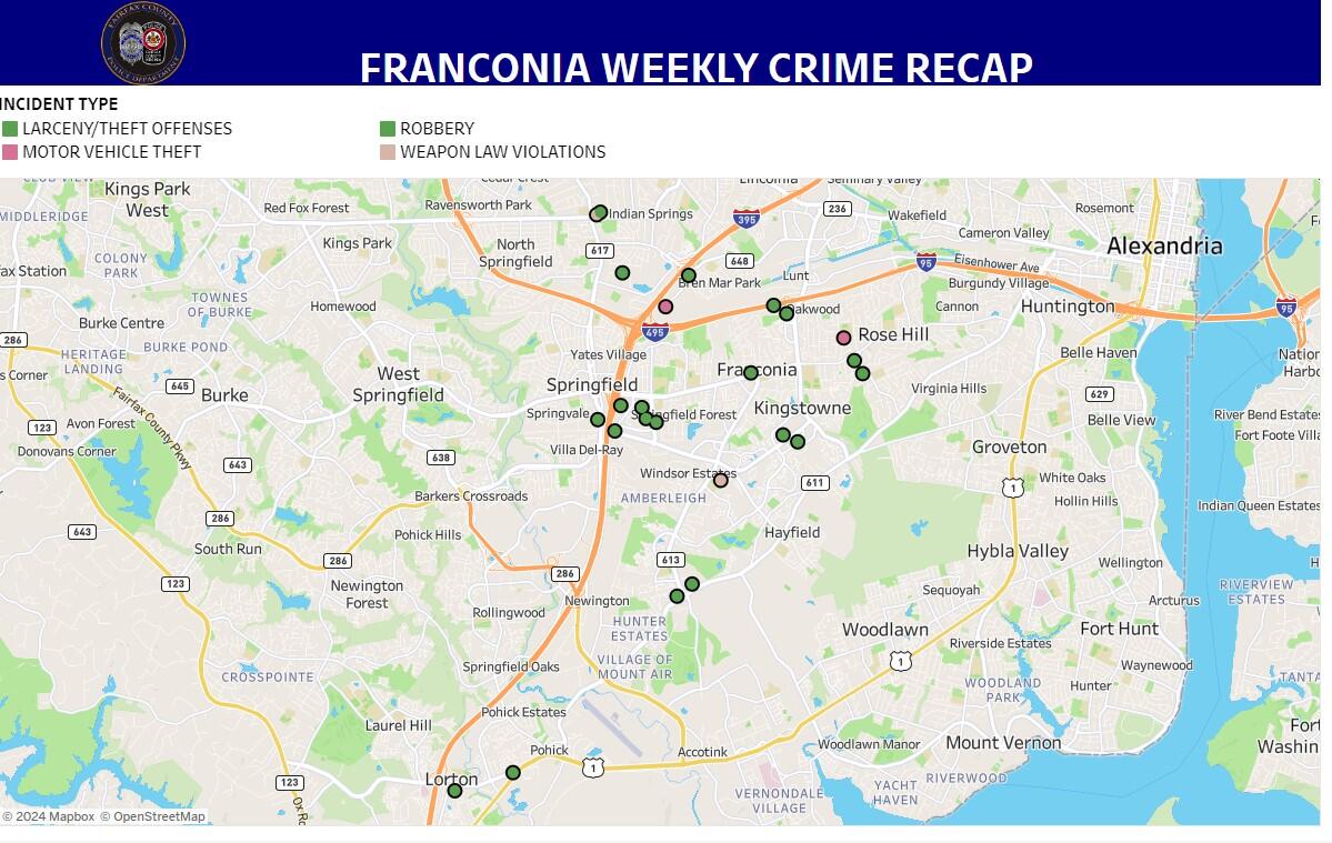 Weekly Crime Report, January 4 2024-January 10 2024 (Fairfax County ...