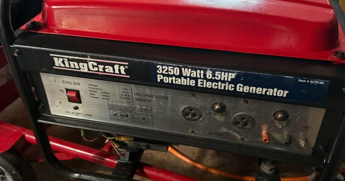 Kingcraft 3250 gas generator for $50 in Lindenwold, NJ | For Sale ...
