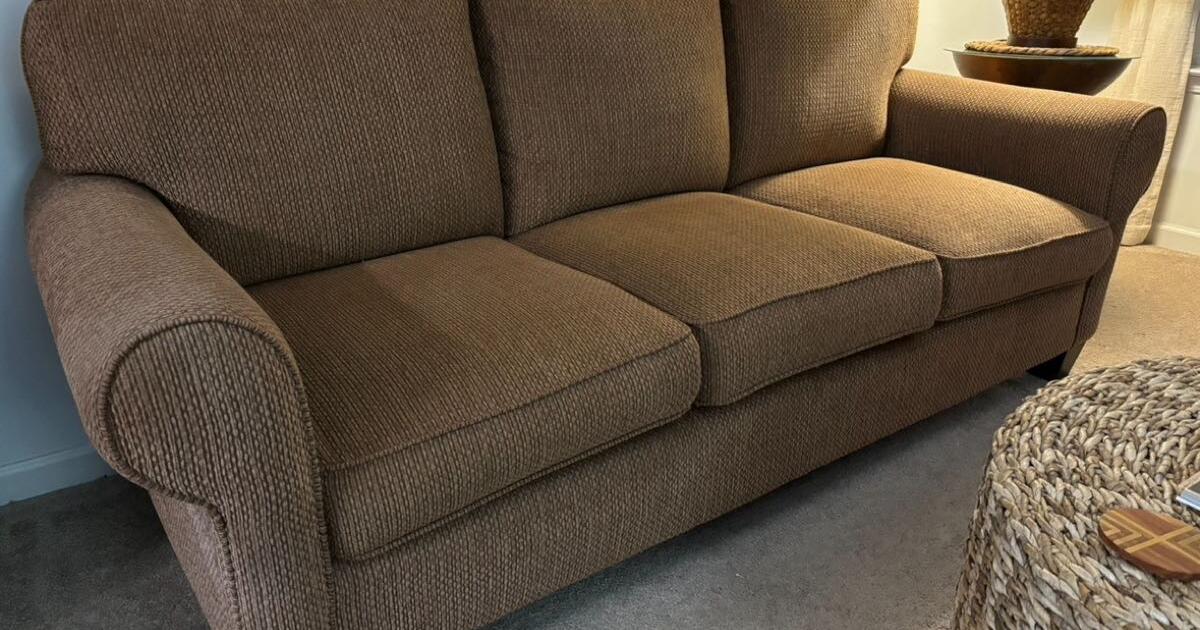 Mocha couch for $300 in Southport, NC | For Sale & Free — Nextdoor
