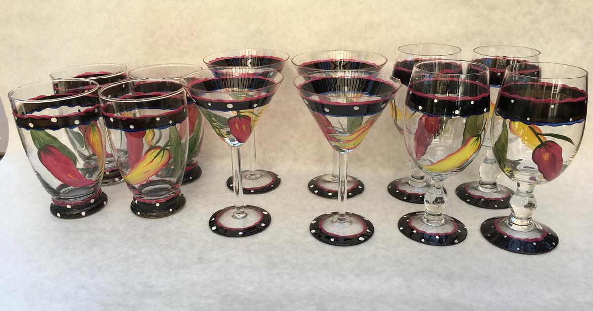 HAND PAINTED GLASSWARE for $45 in Pasadena, CA | Finds — Nextdoor