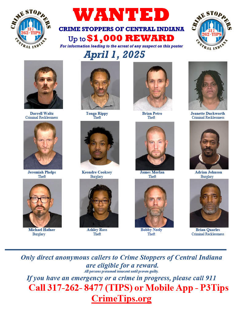 IMPD North District Crime Watch - WANTED Poster - April 2025 ...