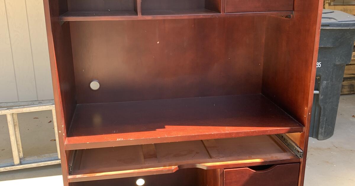 Colonial Cherry Computer Armoire Stand Work Station Desk for Free in ...
