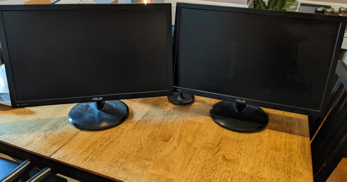 2x Asus Vp228 Computer monitors for $90 in Dedham, MA | For Sale & Free ...
