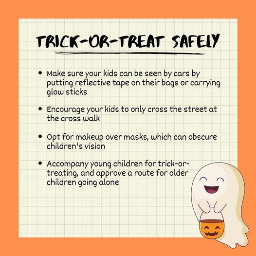 Stay safe this Halloween with these Trick or Treat Safety tips. (Sandy ...