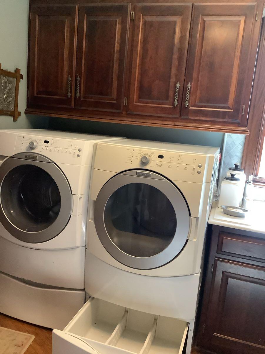 Kitchenaid Washer & Dryer with pedestals, $350 for the 4 pieces for ...