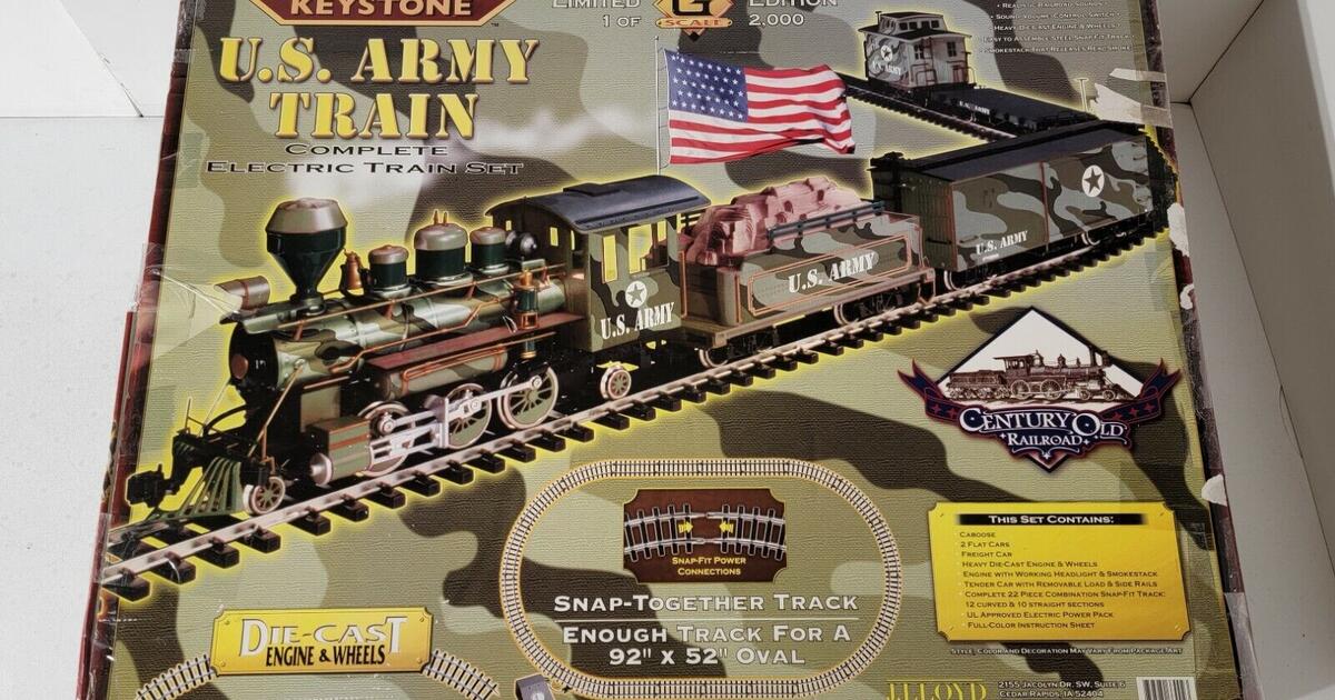 Keystone, U.S. Army Train, Complete Electric Train Set, Limited Edition #33002 for $250 in ...