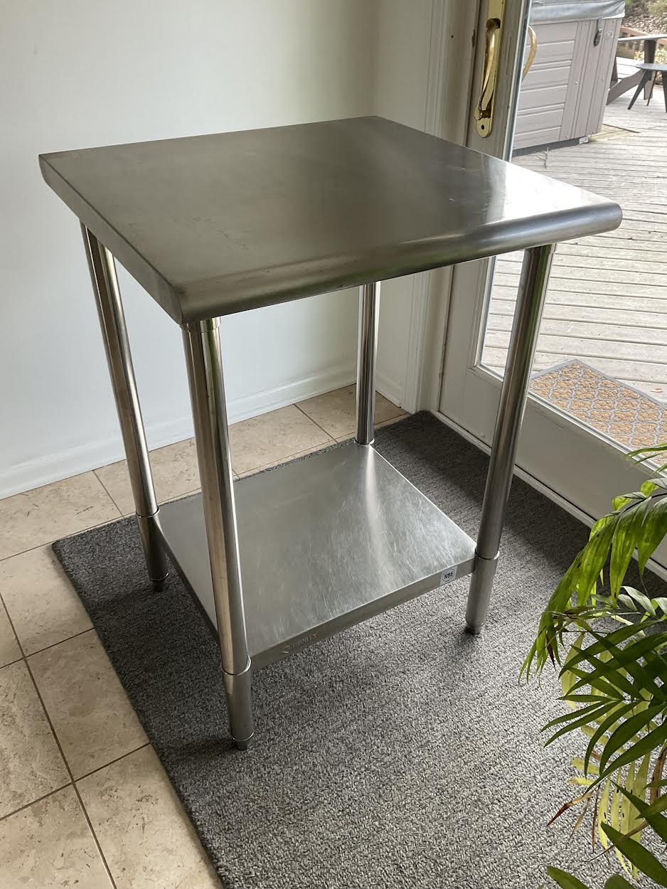 Stainless Steel Pre Table with Undershelf 24 X 24 inches. for $45 in ...