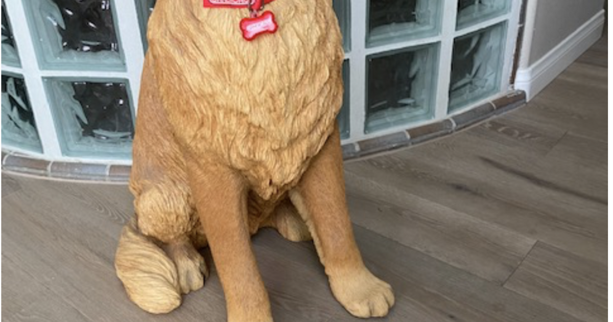 Sandicast Large Life Size Golden Retriever Sculpture, Sitting for $70 ...