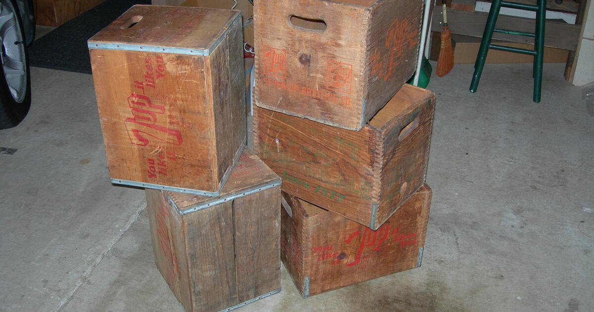 7-UP's 5-Old Wooden Boxes in EX+ for $70 in Cameron Park, CA | For Sale ...