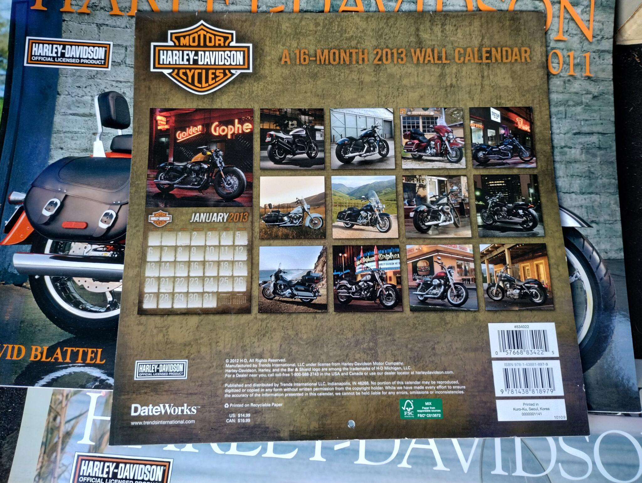 Extra Large Harley-Davidson Calendars for Free in Daytona Beach Shores ...