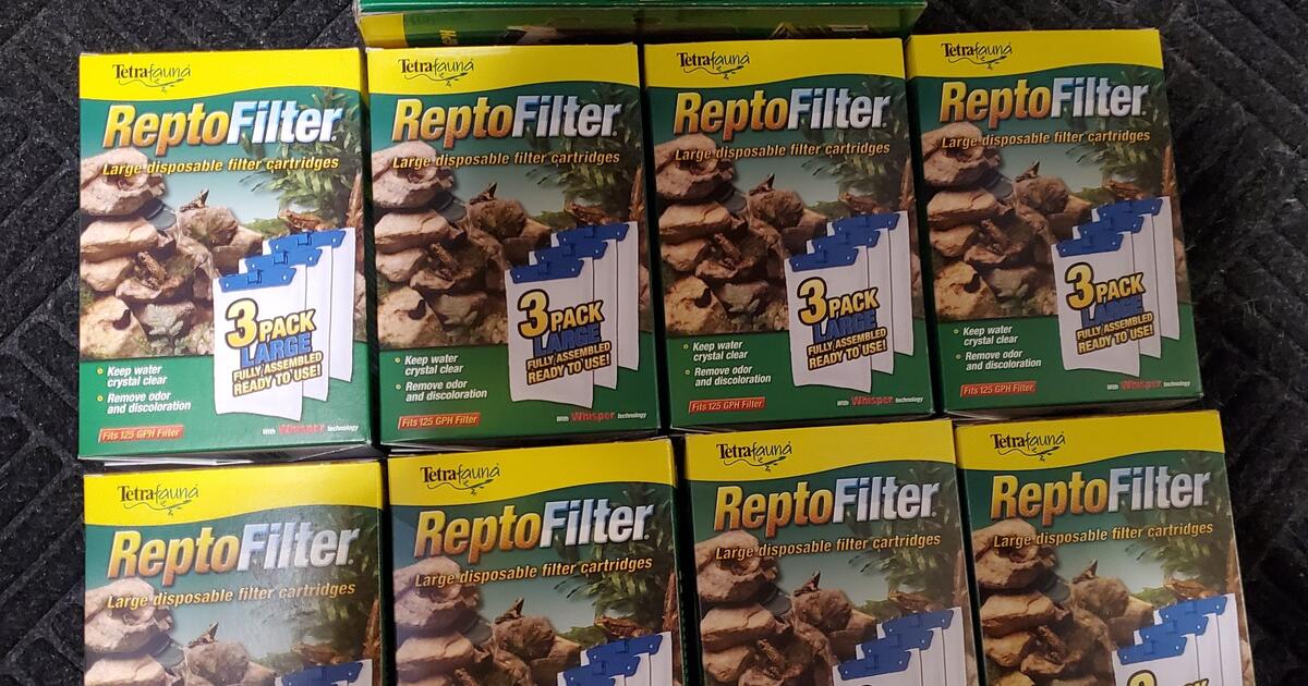 REPTO FILTER 125GPH / ALL BRAND NEW / 8 REPLACEMENT FILTERS for $40 in ...