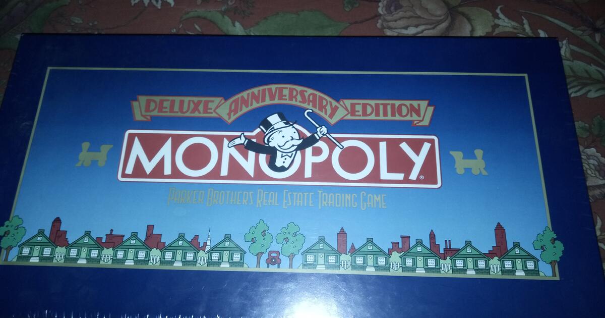 Monopoly Deluxe Anniversary Edition 1985 Still In The Original Box With ...